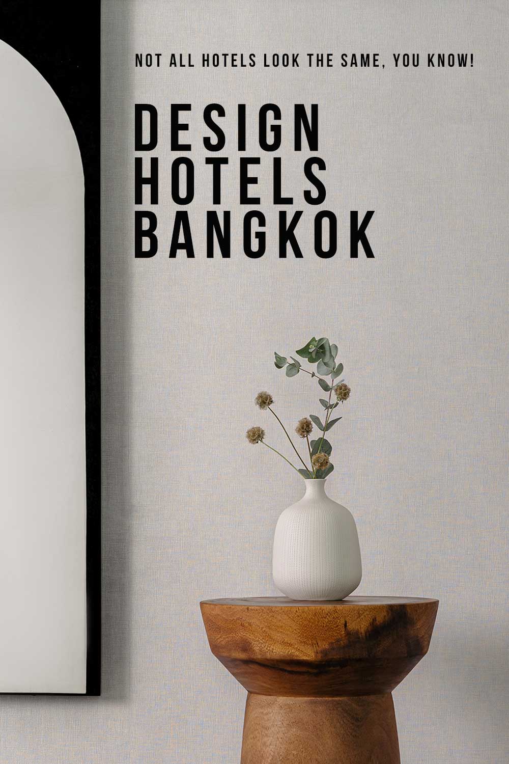 Not all hotels look the same, you know! Design hotels Bangkok - Art ...